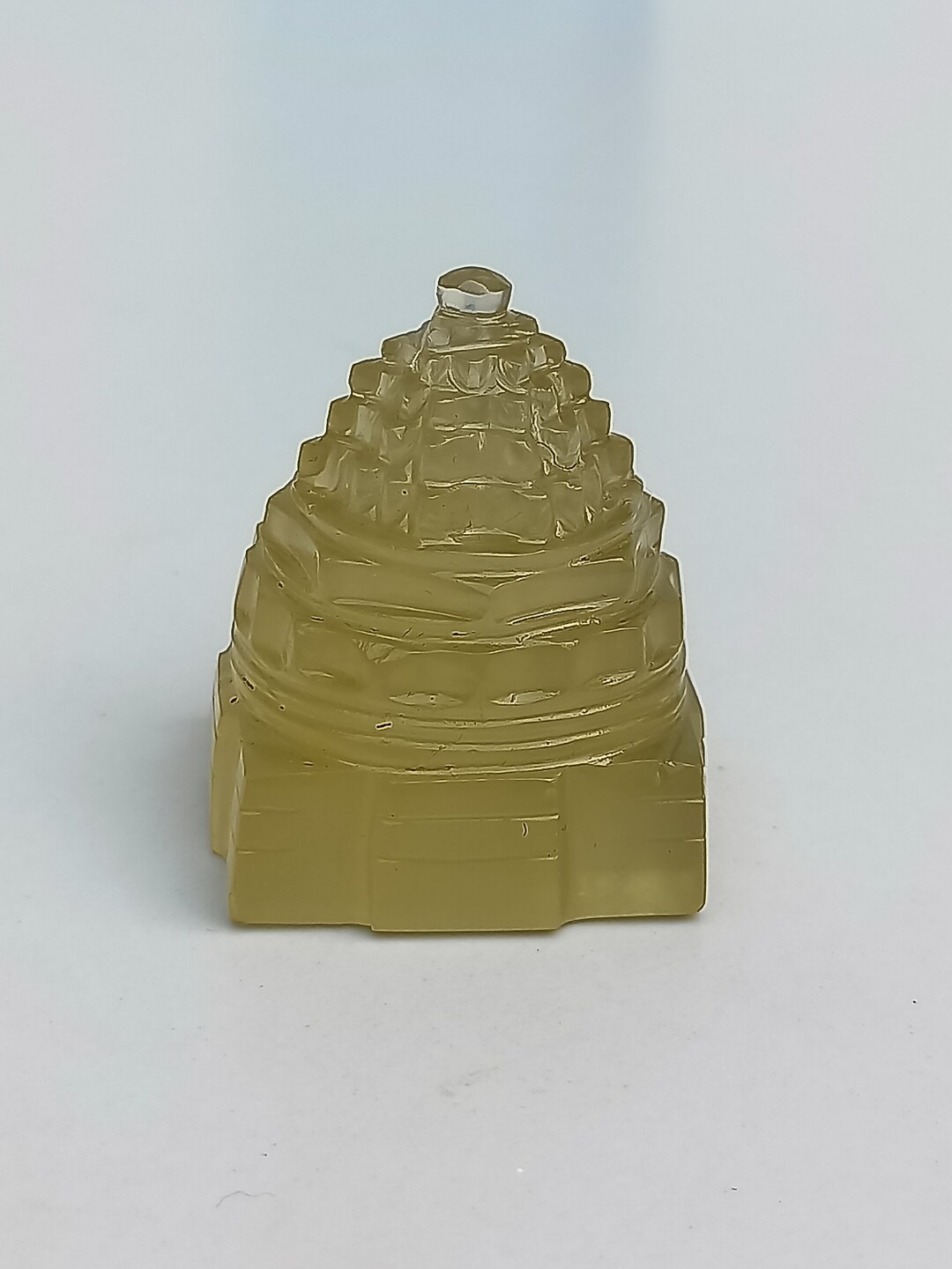 Lemon Topaz Shri Yantra Maha Meru Sphatik Rock Crystal Blessed ...
