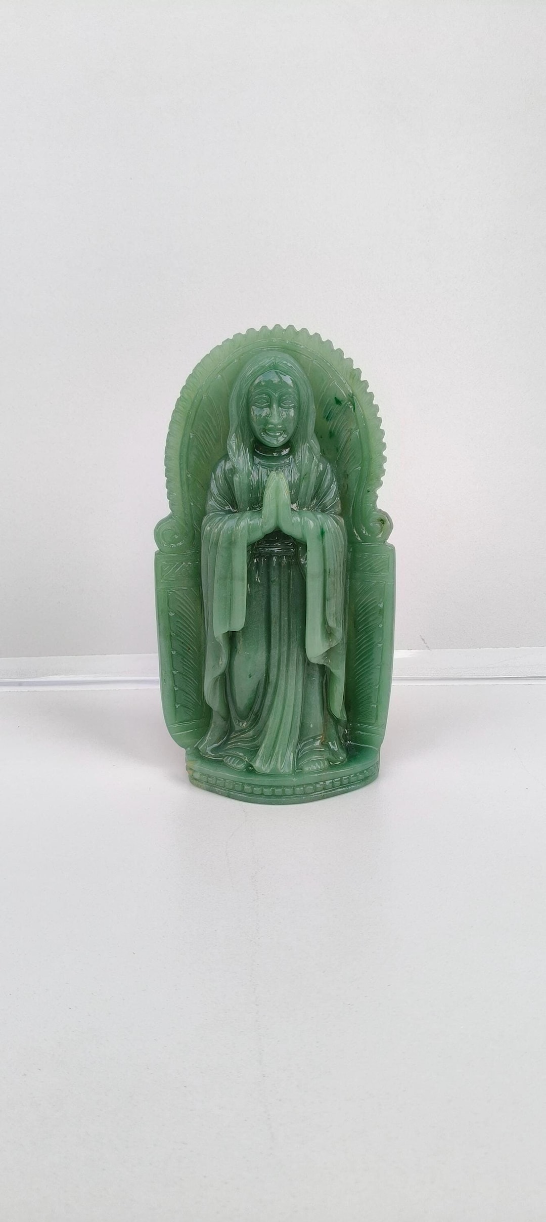 Australian Jade Virgin Mary Statue | Crystal Healing Carving - Etsy