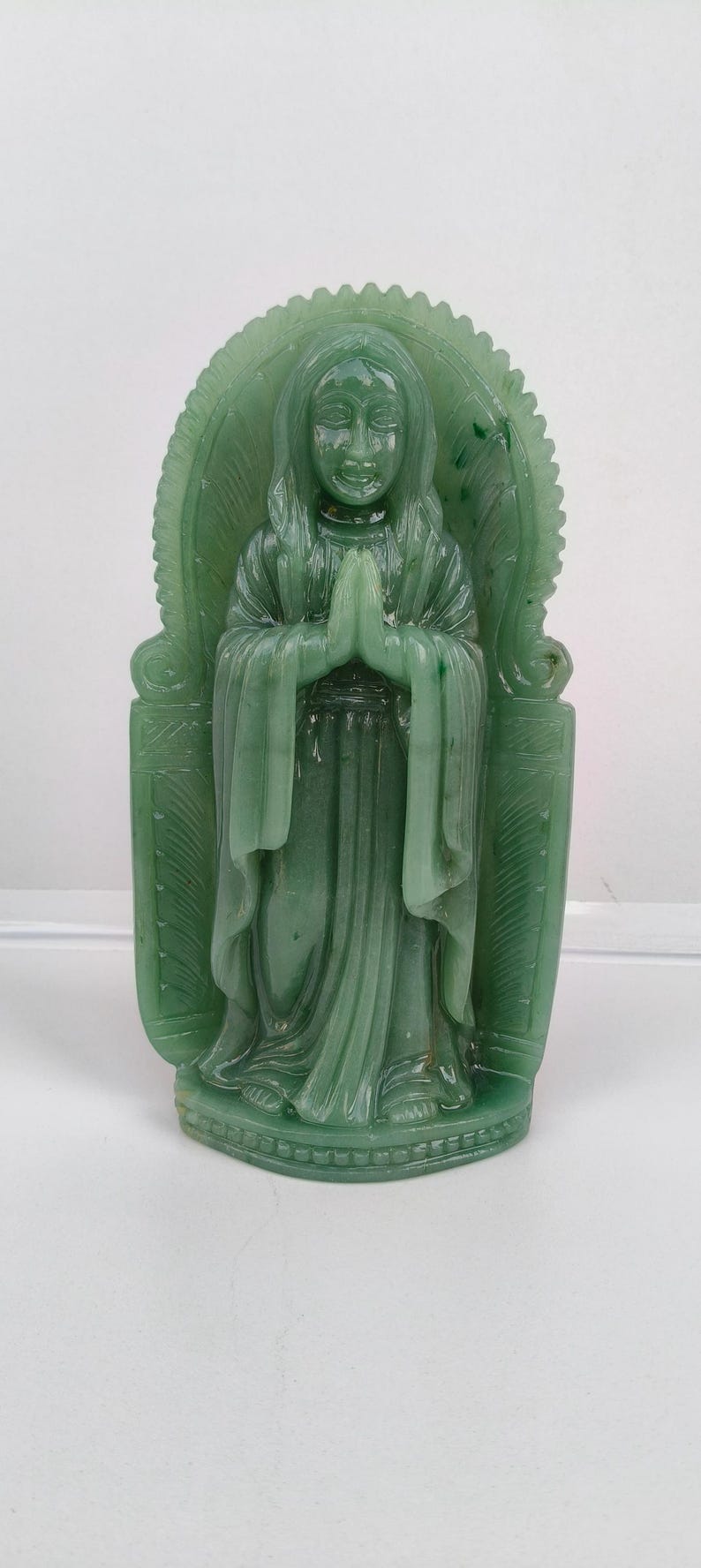 Australian Jade Virgin Mary Statue | Crystal Healing Carving - Etsy