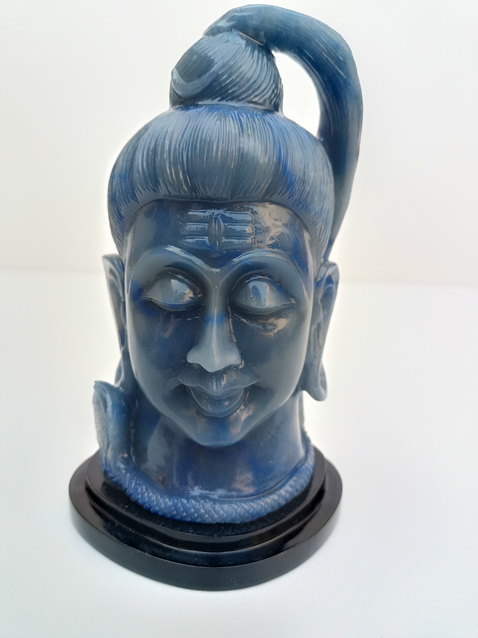 Blue Aventurine Quarts Shiva, Handmade Shiva Statue, Hand Carved Jade ...
