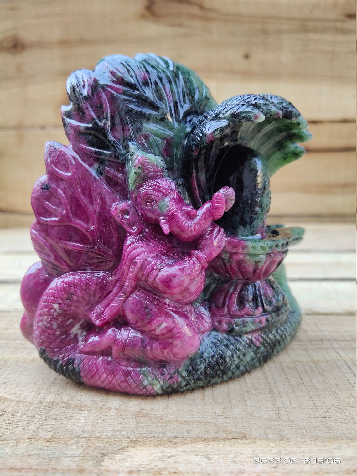 Handcarved Ganesha Statue in Ruby Zoisite Stone Ruby Zoisite | Etsy
