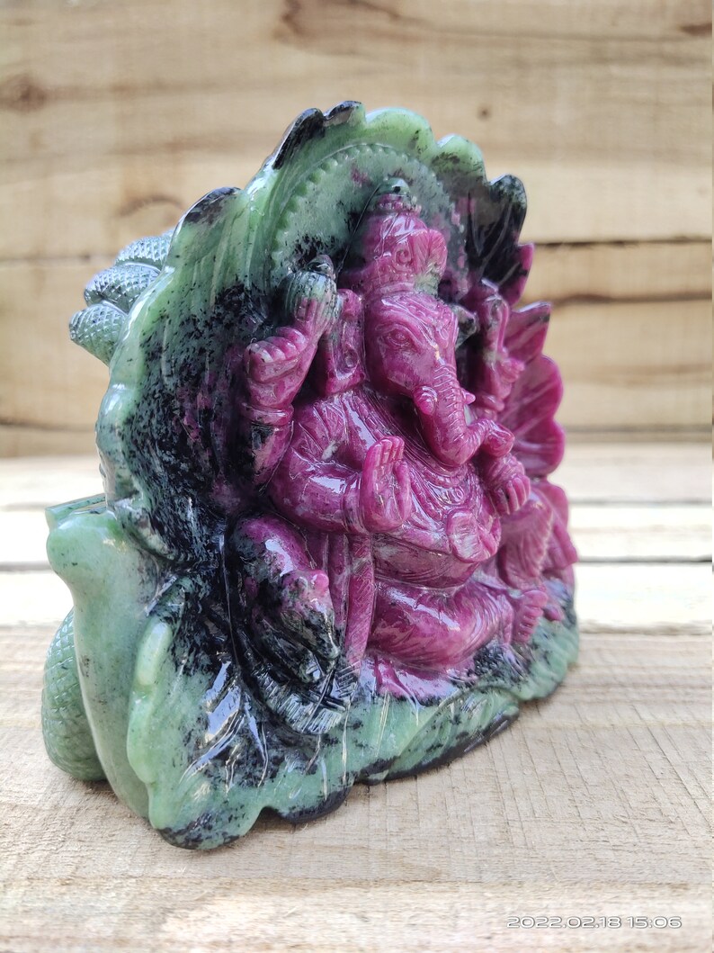 Handcarved Ganesha Statue in Ruby Zoisite Stone Ruby Zoisite - Etsy