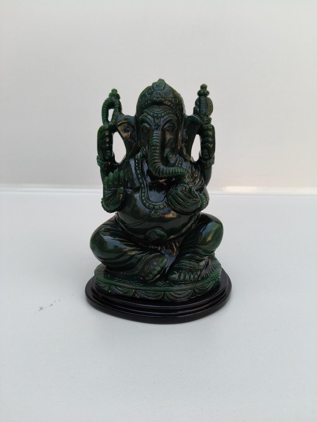 Rare Find Columbian Jade Ganesha, Handmade Ganesh Statue, Handcarved ...