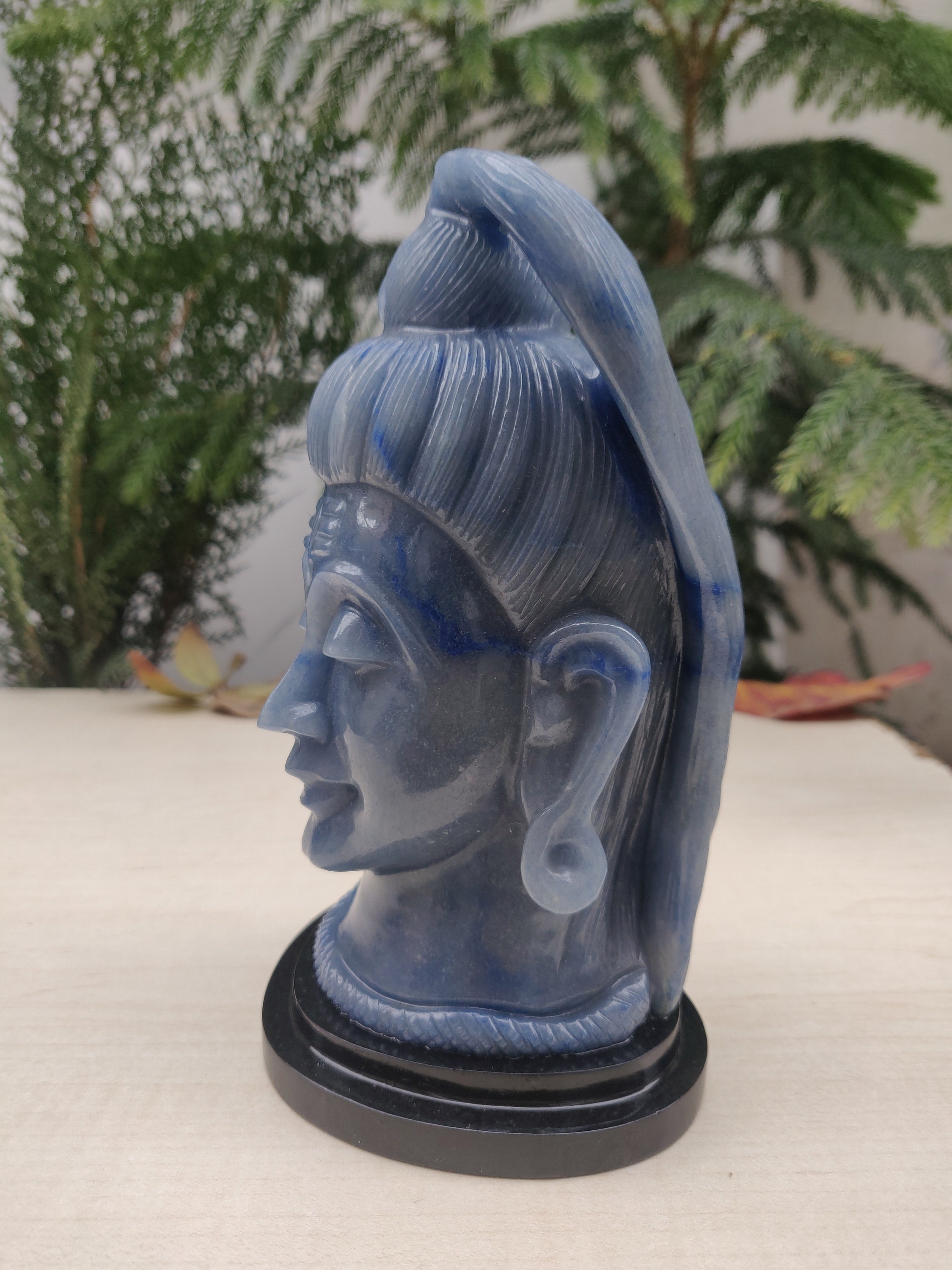 Blue Aventurine Quarts Shiva, Handmade Shiva Statue, Handcarved Jade ...