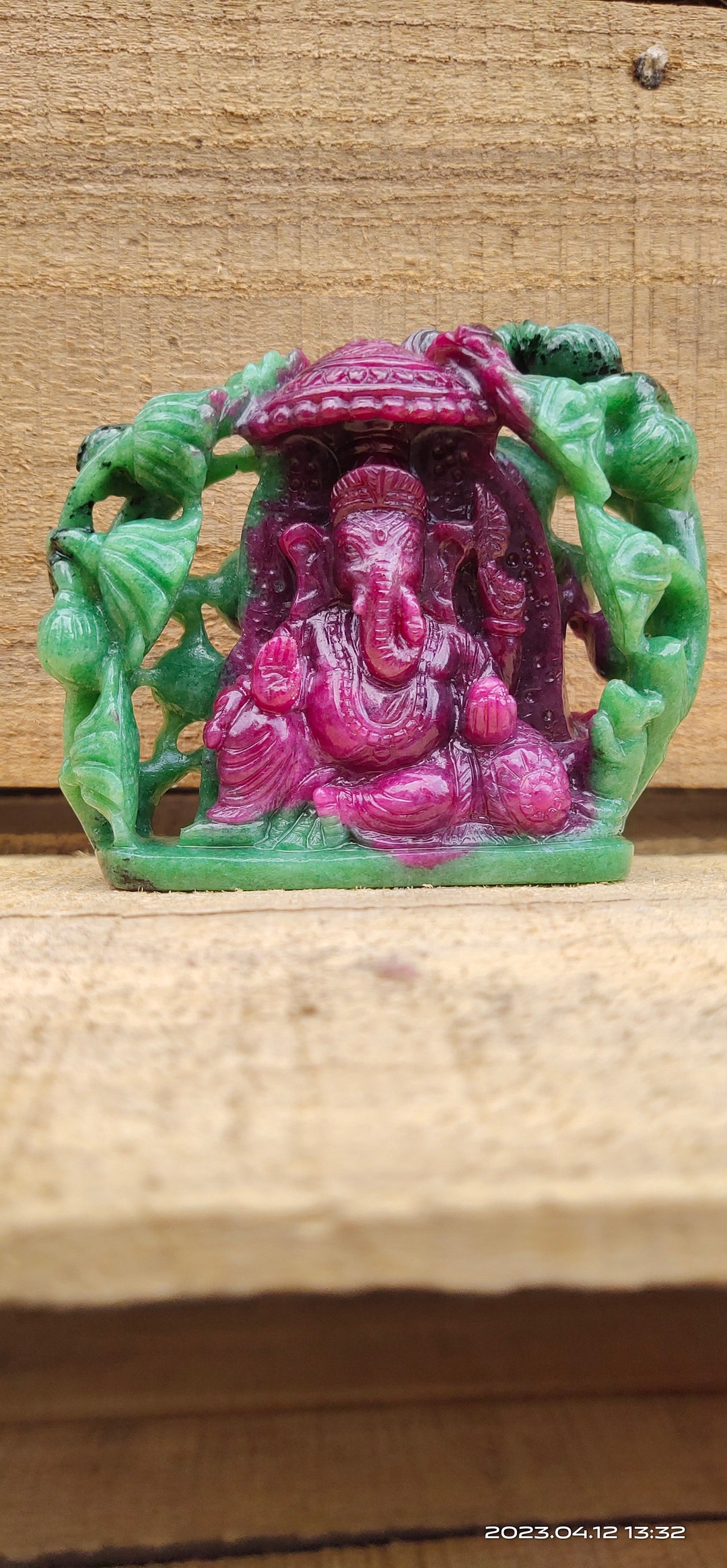 Handcarved Ganesha Statue in Ruby Zoisite Stone Ruby Zoisite - Etsy