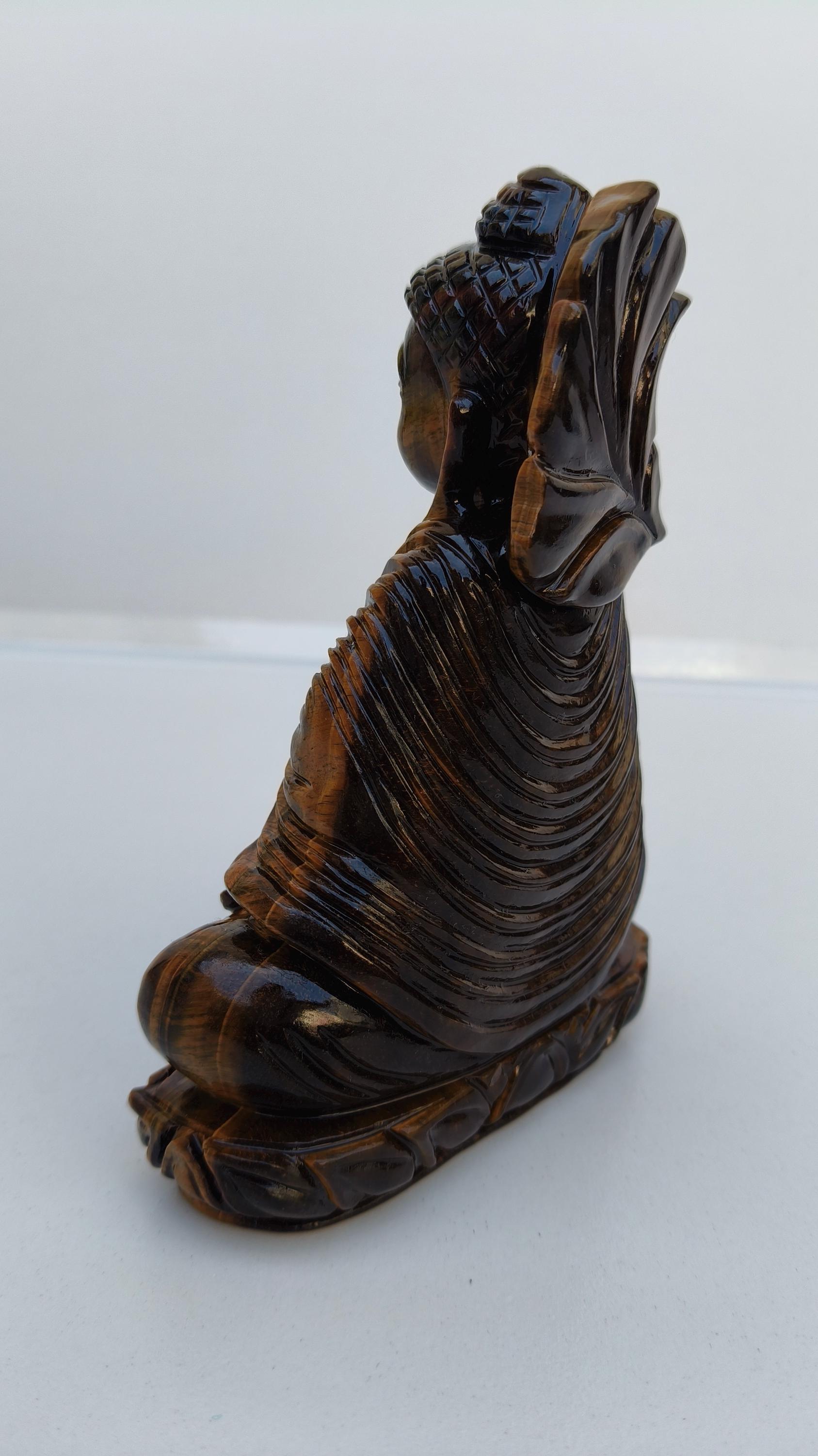 Tiger Eye Stone Buddha , Handmade Buddha Statue , Handcarved Tiger Eye ...