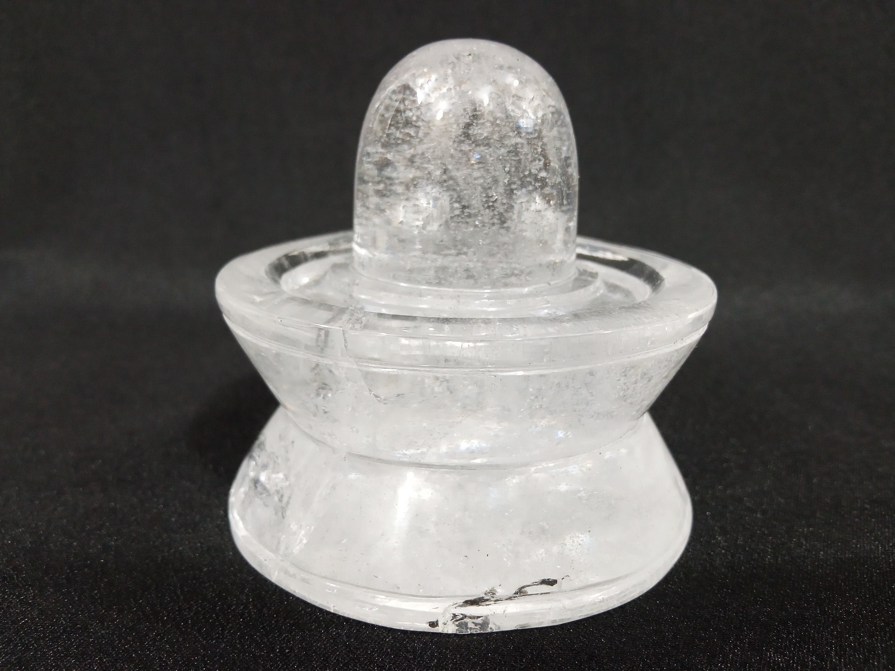 Sphatika Shivling Clear Quartz Natural Crystal Shivling for Meditation ...