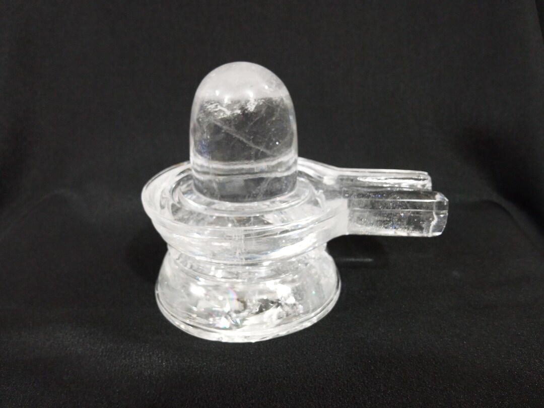 Sphatika Shivling Clear Quartz Natural Crystal Shivling for Meditation ...