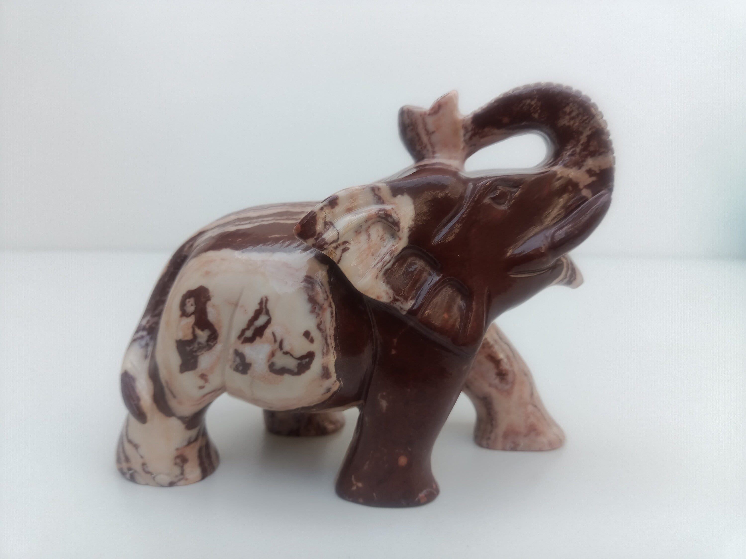 Handmade Jasper Stone Elephant Hand Carved Gemstone Elephant Animal ...