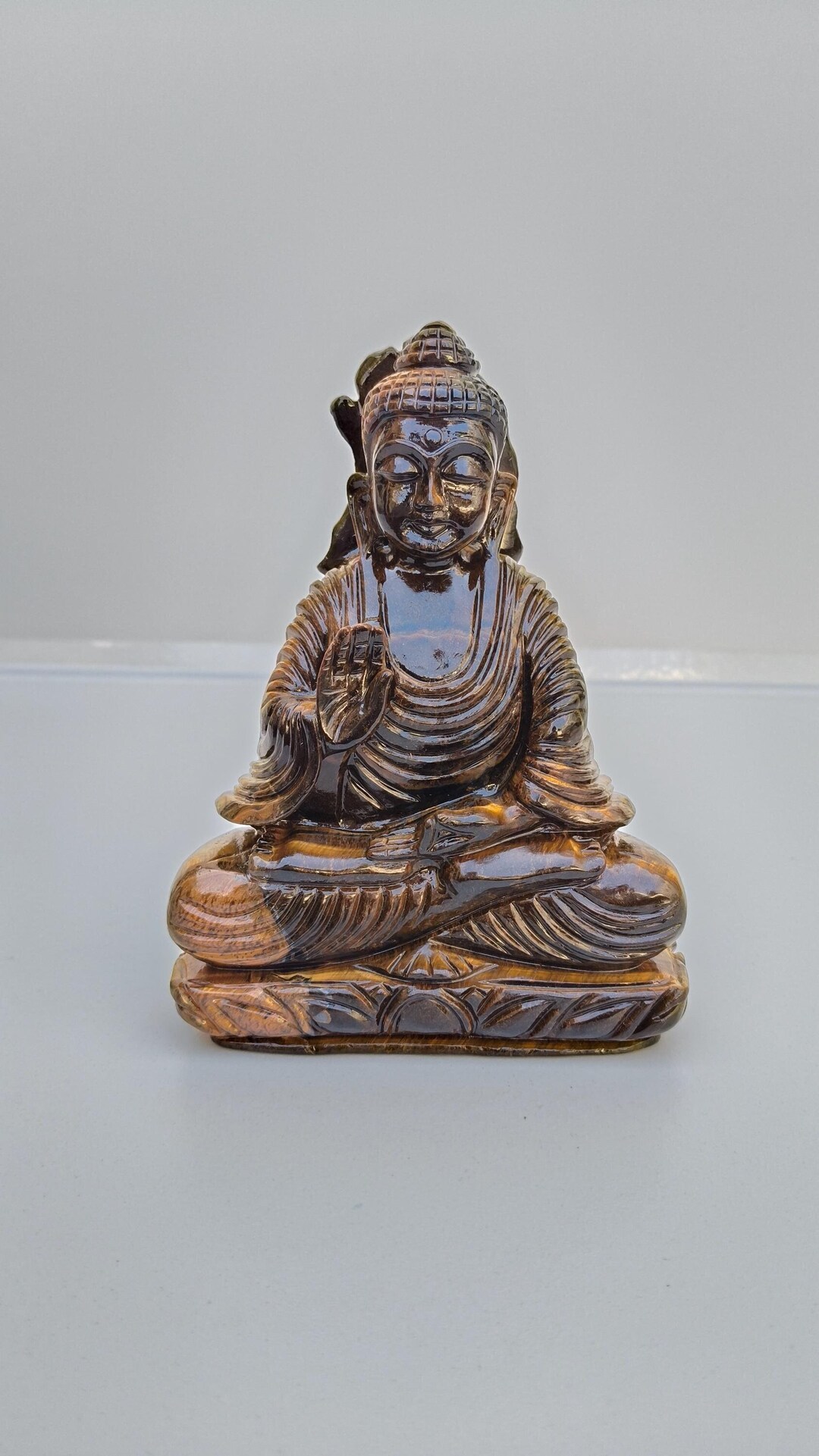 Tiger Eye Stone Buddha , Handmade Buddha Statue , Handcarved Tiger Eye ...