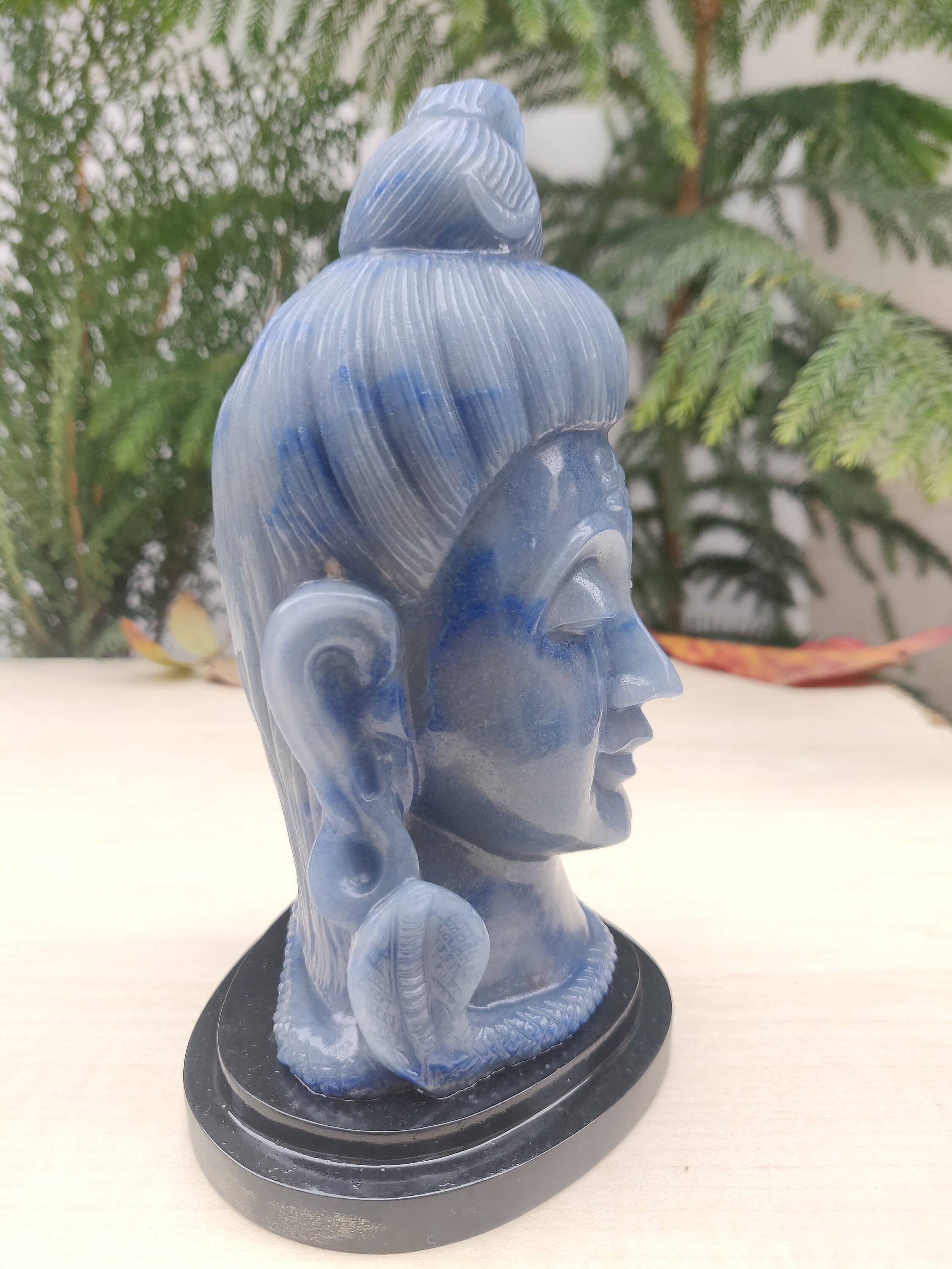 Blue Aventurine Quarts Shiva, Handmade Shiva Statue, Handcarved Jade ...