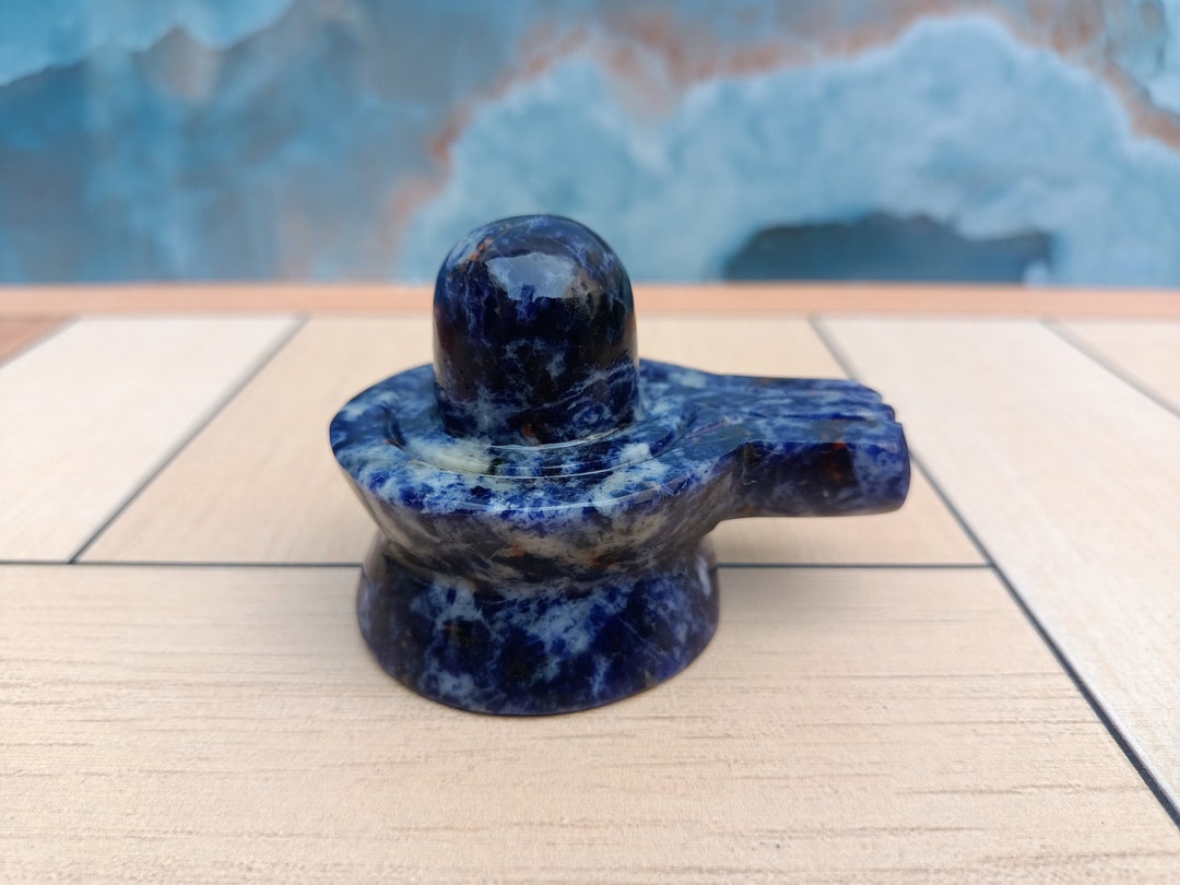 Sodalite Stone Shivling, Gemstone Shivling Statue, Shivling Figurine ...