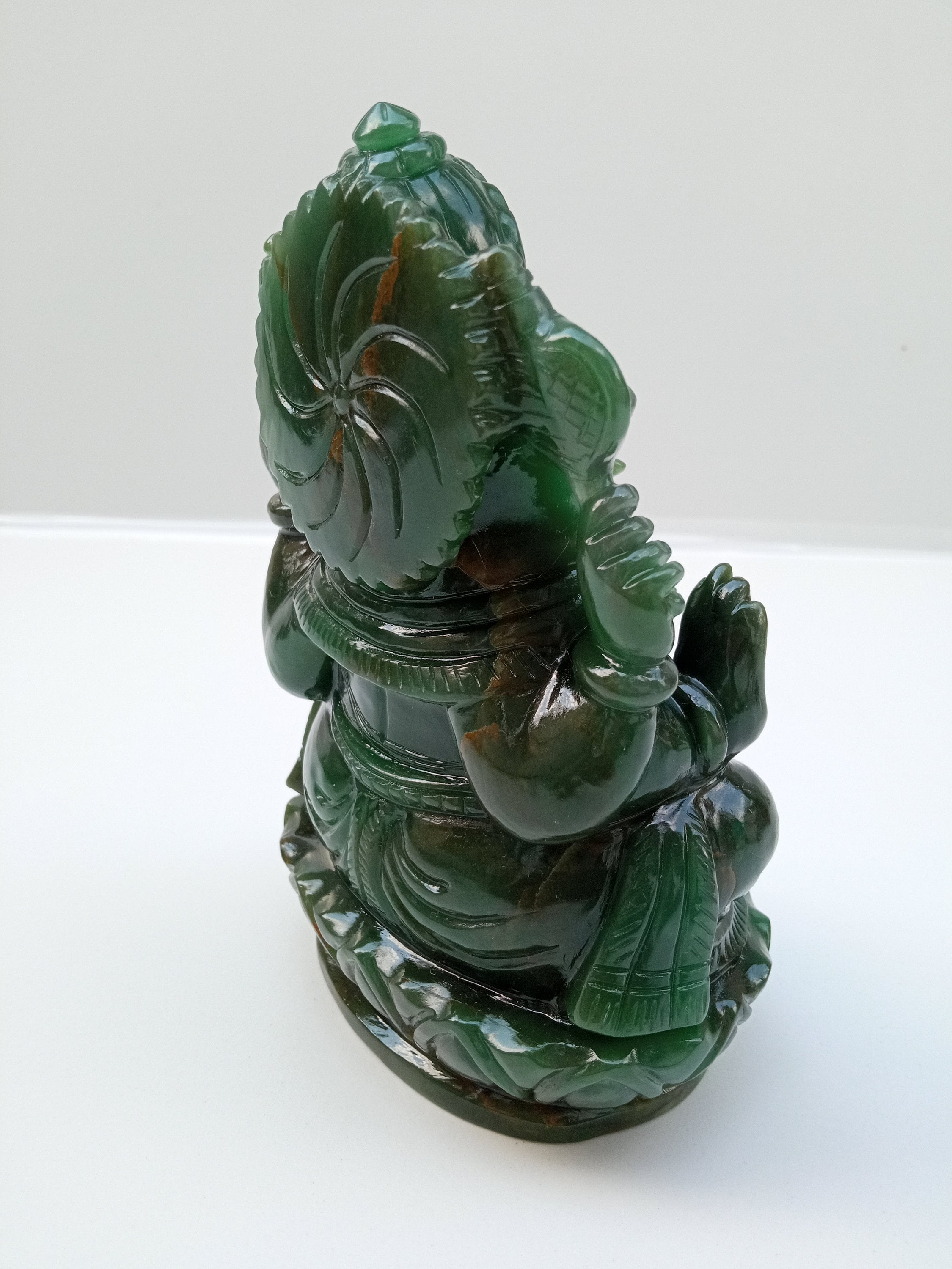 Columbian Jade Ganesha, Handmade Ganesh Statue, Handcarved Jade Stone ...