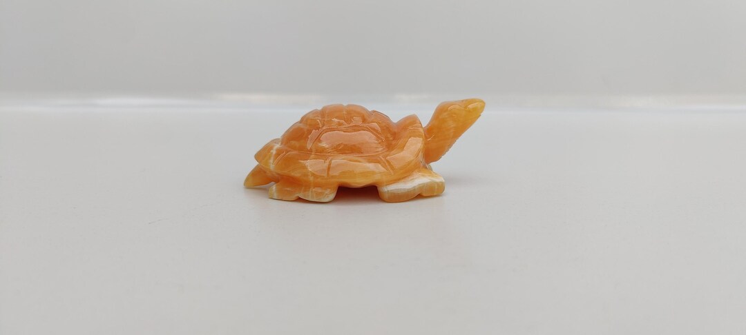 Hand Carved Yellow Calcite Stone Tortoise Figurine, Animal Carving - Etsy