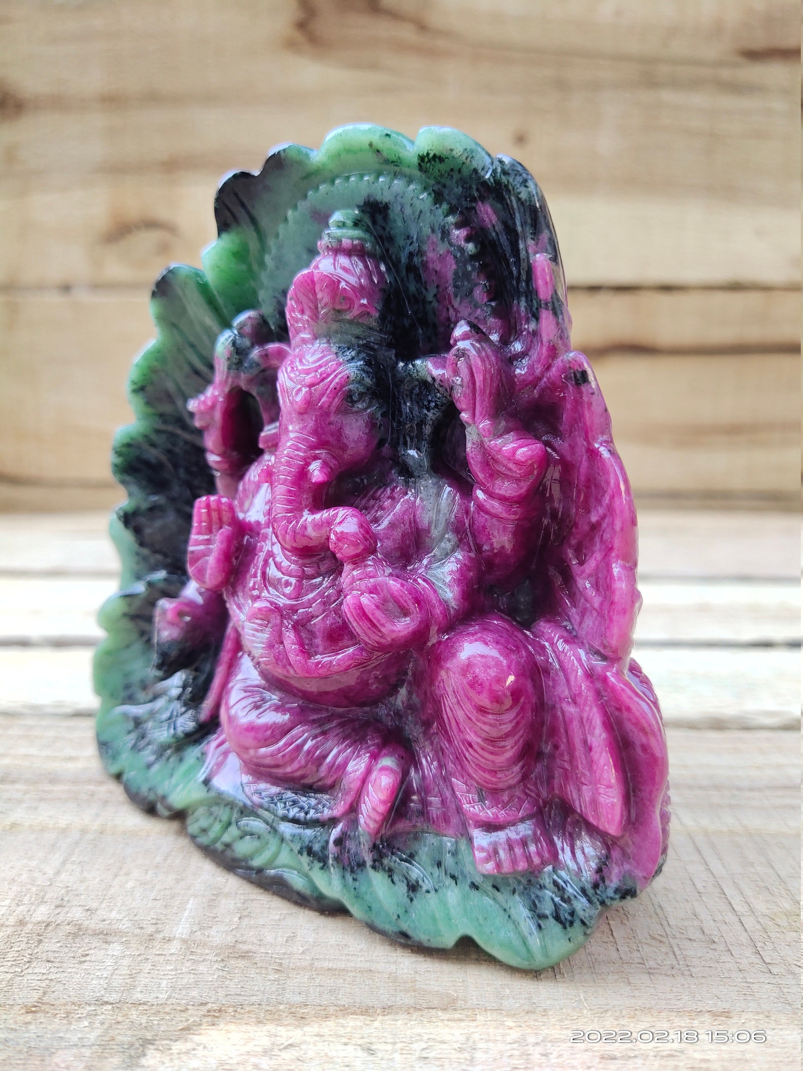 Handcarved Ganesha Statue in Ruby Zoisite Stone Ruby Zoisite | Etsy