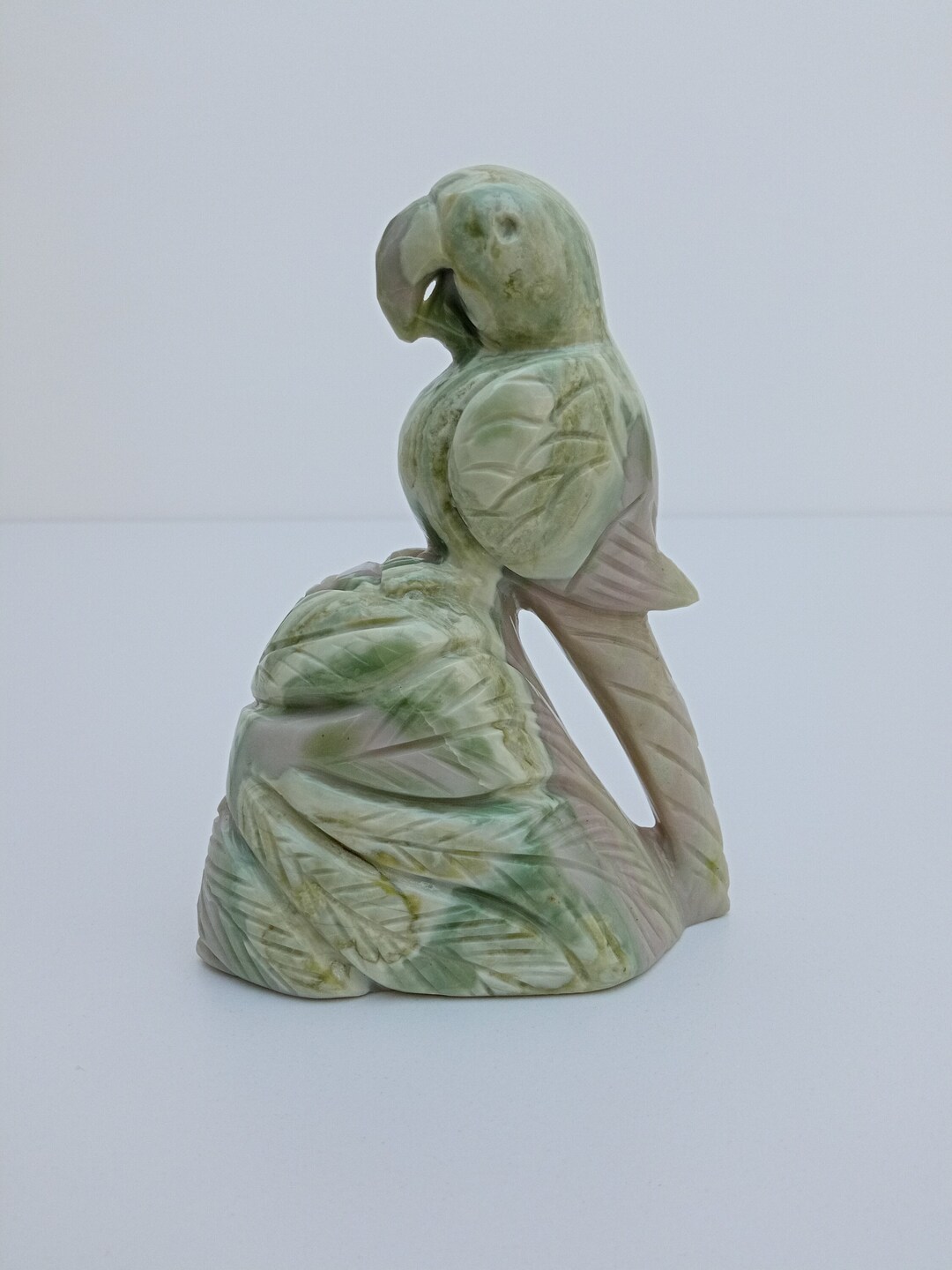 Rare Find Serpentine Parrot - Heart Chakra, Serpentine Stone Parrot ...