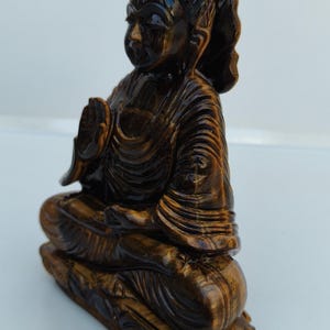 Tiger Eye Stone Buddha , Handmade Buddha Statue , Handcarved Tiger Eye ...