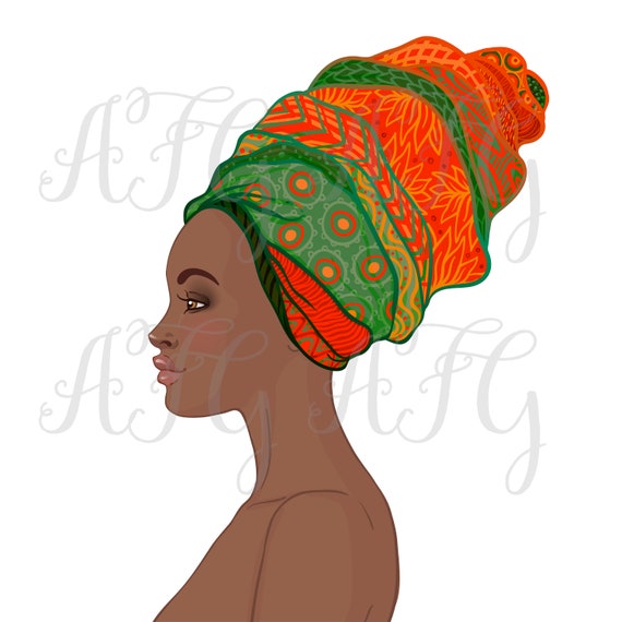 African American Woman Beautiful Black Woman Clipart Head - Etsy