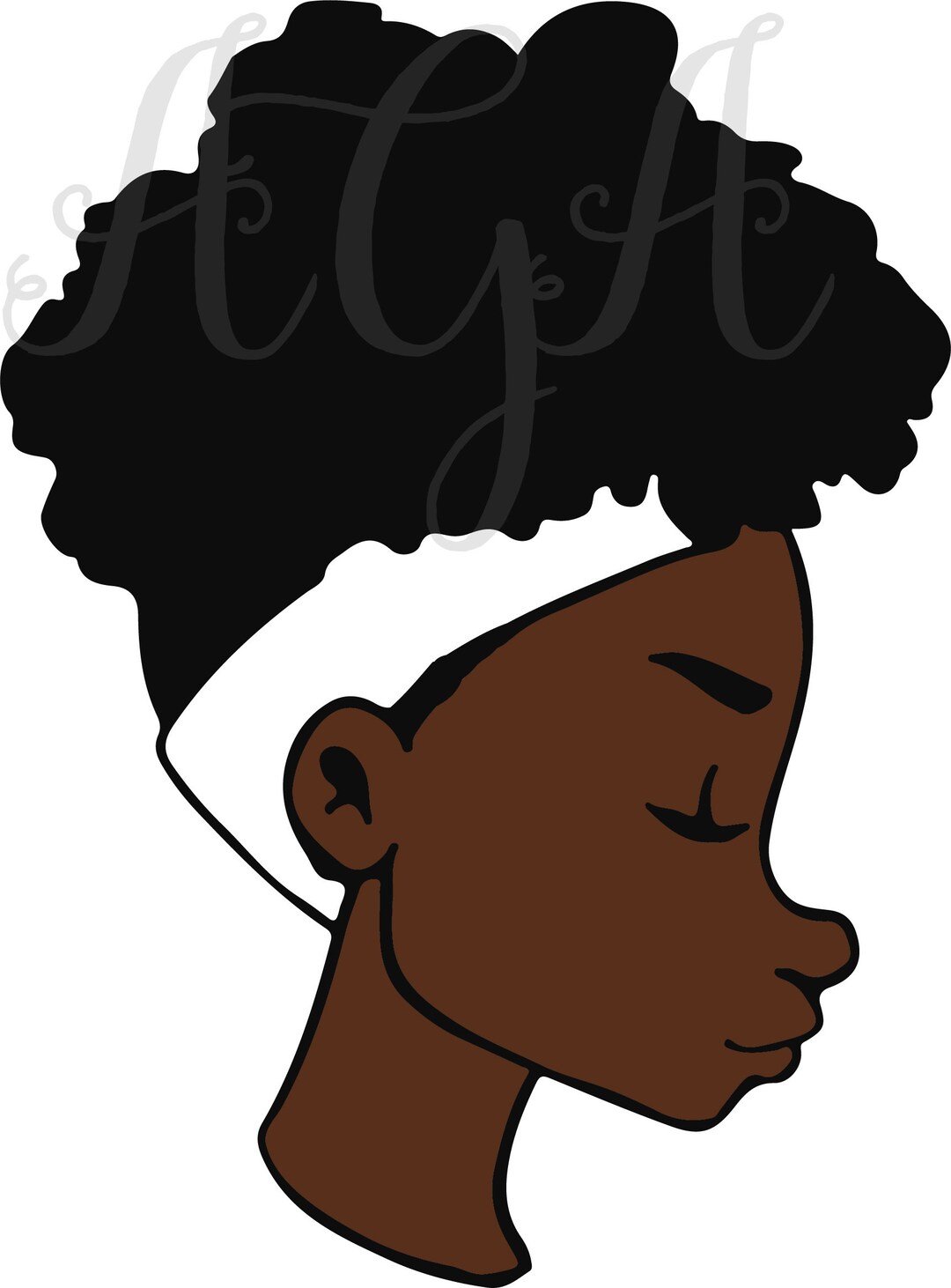 Young Black Girl Clipart, Black Woman, Instant Download, Sublimation ...