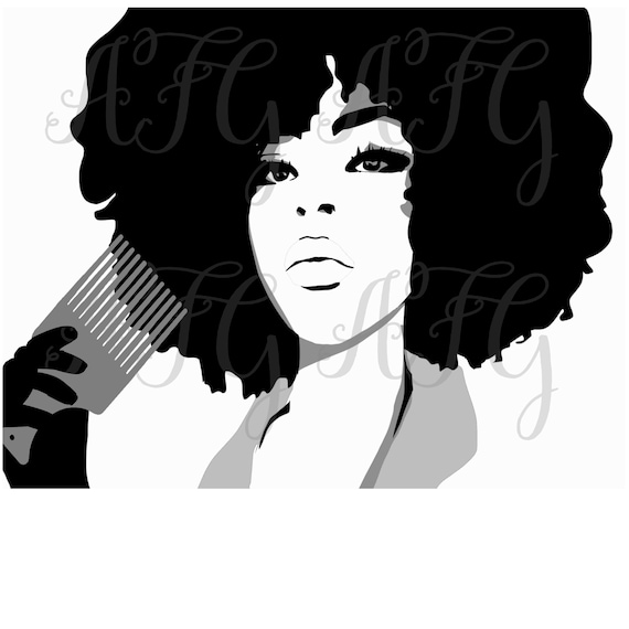 Black Girl Afro Clipart