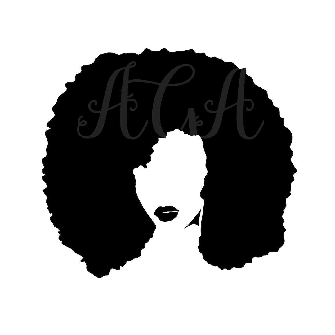 Black Afro Woman Art, PNG, Big Hair, Textures Hair, Instant Download ...