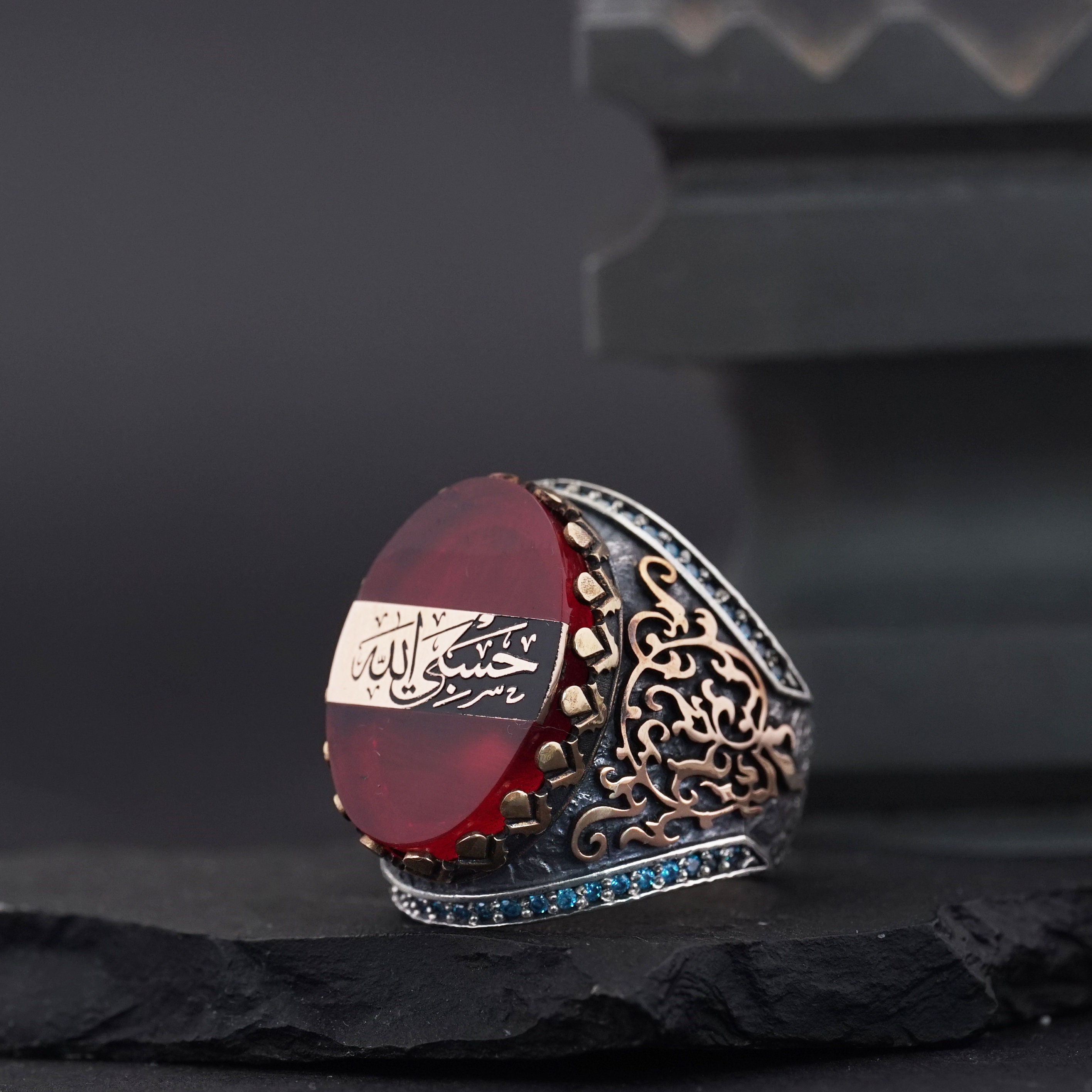 Fire Blue Stone Class Ring