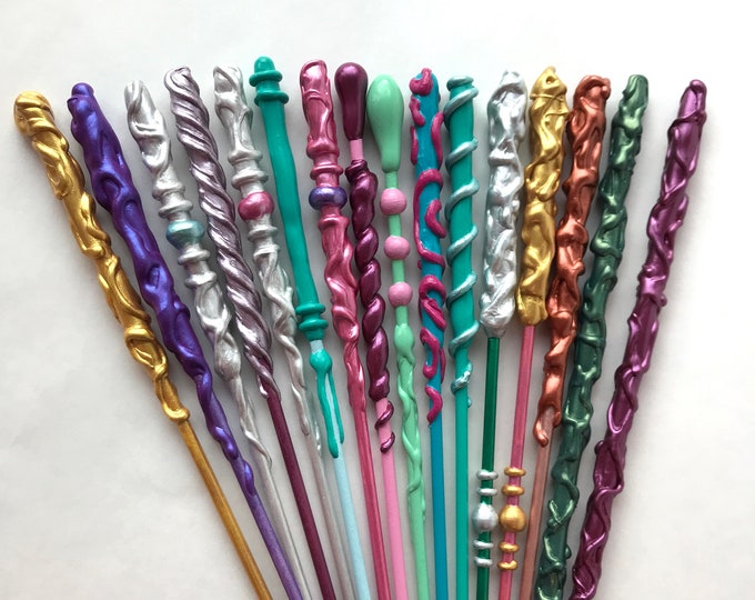 Colorful Magic Wands for Witches and Wizards, Rainbow Magick Wands ...