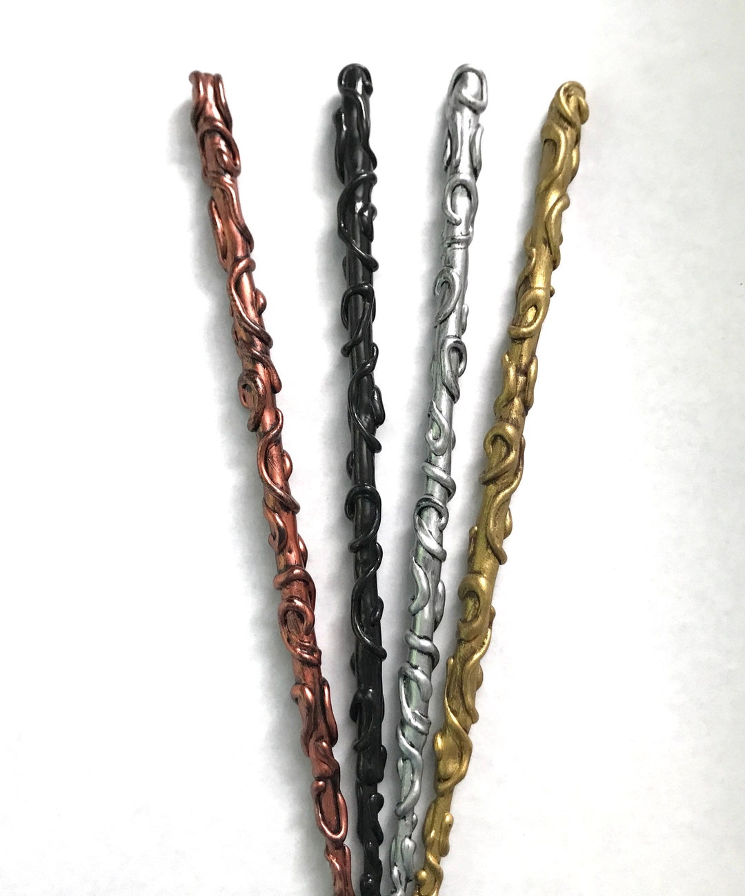 Wizard Witch Magic Wand, Gold Wand, Black Wand, Silver Wand, Copper ...