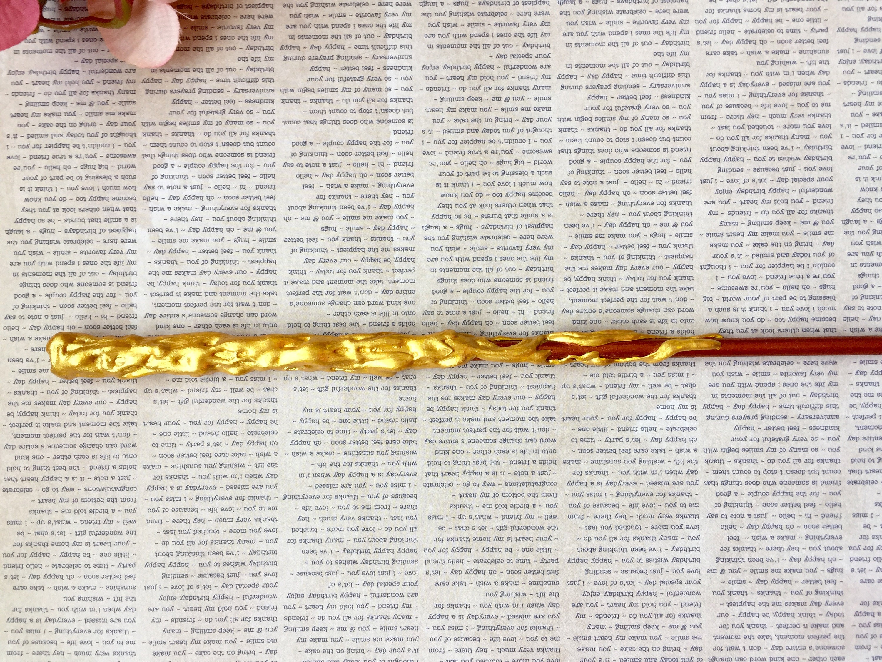 Gold and Copper Fairy Wand for Her Magic Gold Wand for Magic | Etsy