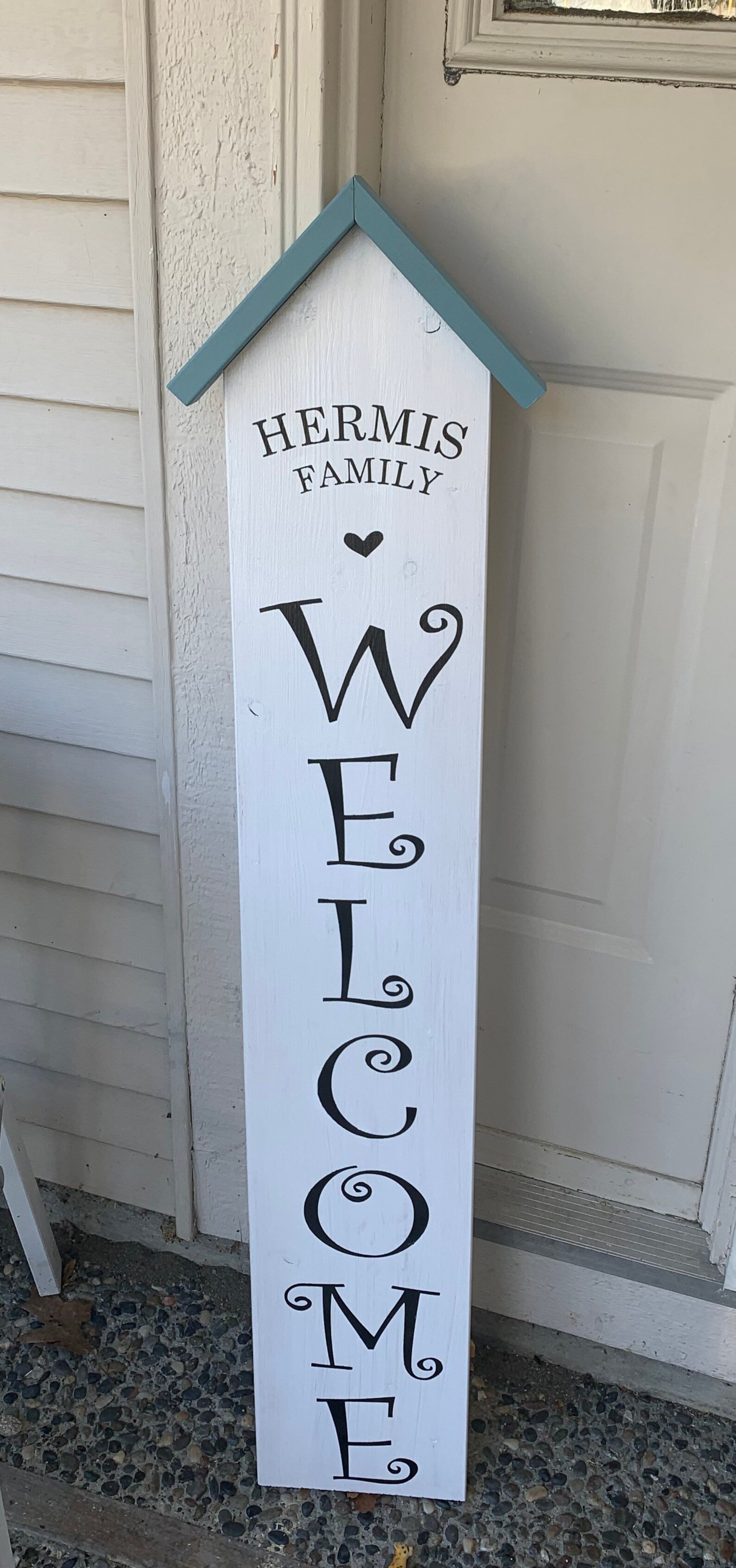 Roofed Welcome Sign Porch Sign Customized Welcome Sign - Etsy
