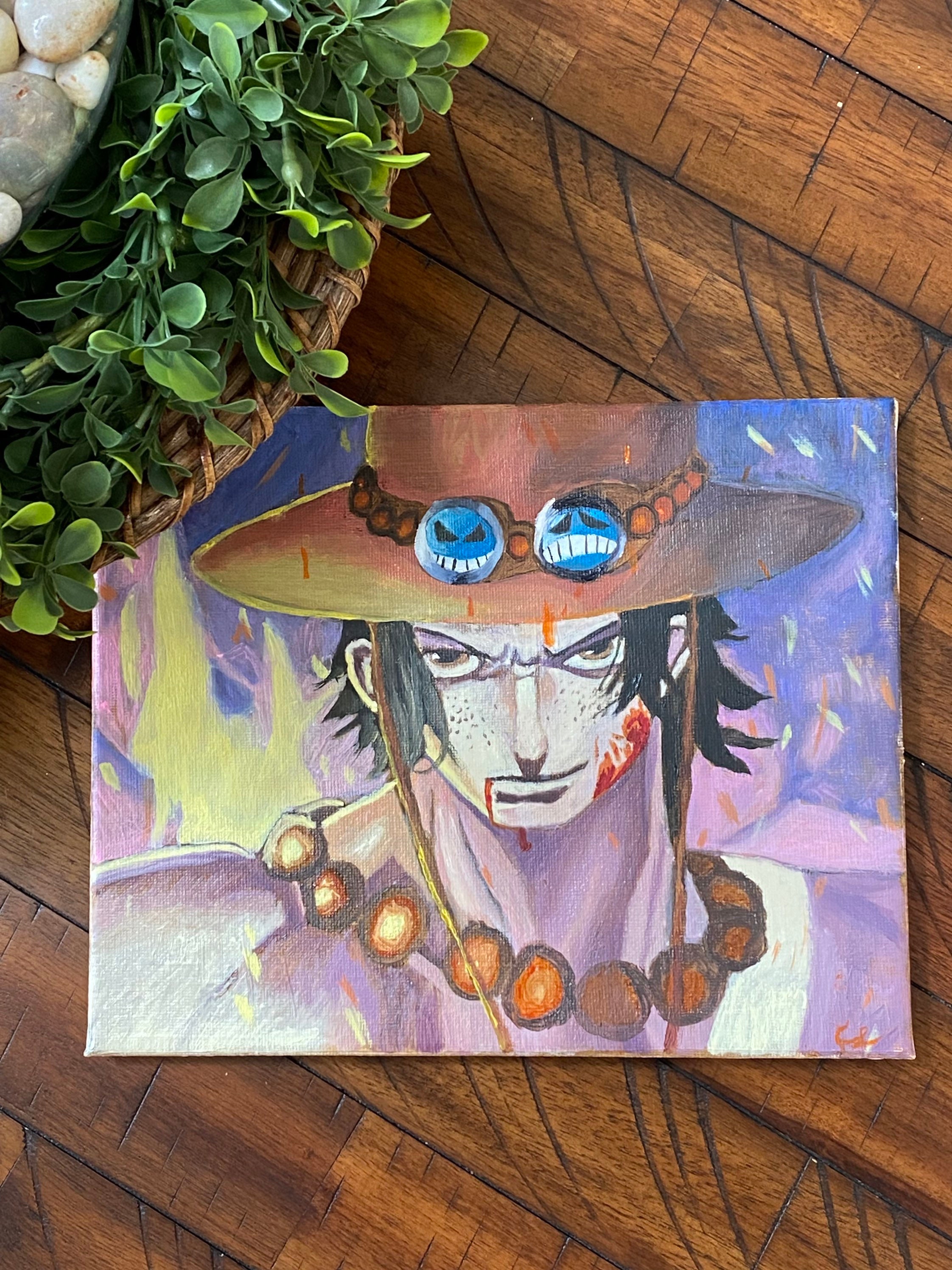 One Piece Portgas D Ace Oil Painting on Canvas - Etsy Australia