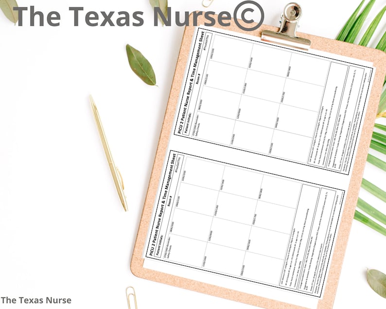 Printable- Instant Download-picu (pediatric Intensive Care Unit) TWO ...