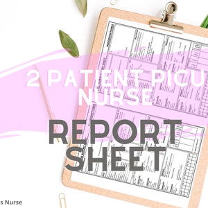 Printable- Instant Download-picu (pediatric Intensive Care Unit) TWO ...