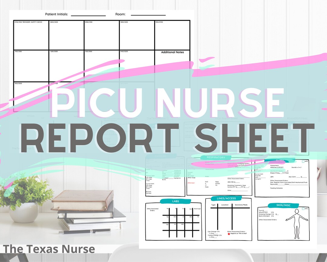 Printable- Instant Download-picu (pediatric Intensive Care Unit) Report ...