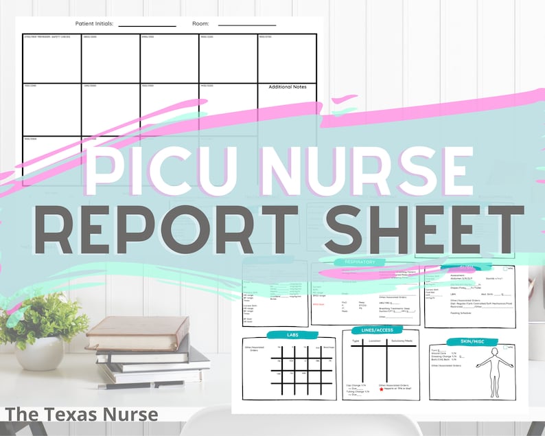 Printable- Instant Download-picu (pediatric Intensive Care Unit) Report ...