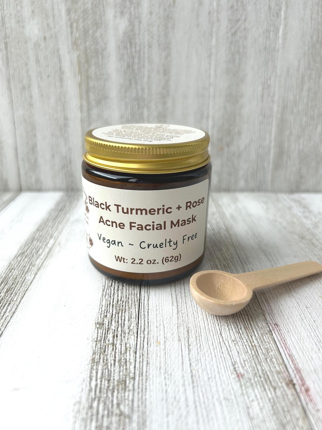 Acne Facial Mask Detox Soften Hydrate Black Turmeric Rose Petal Powder ...