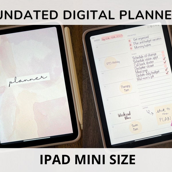 iPad Mini Planner - Etsy