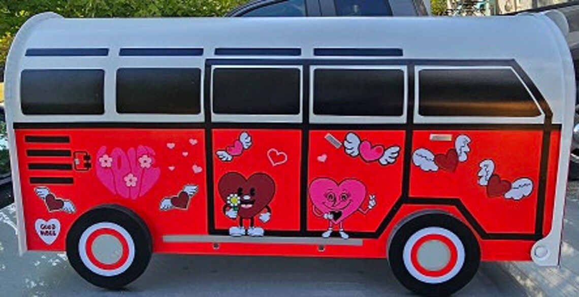 Large Size Mailbox With Decal Design. This is A Custom Made Camper Van ...