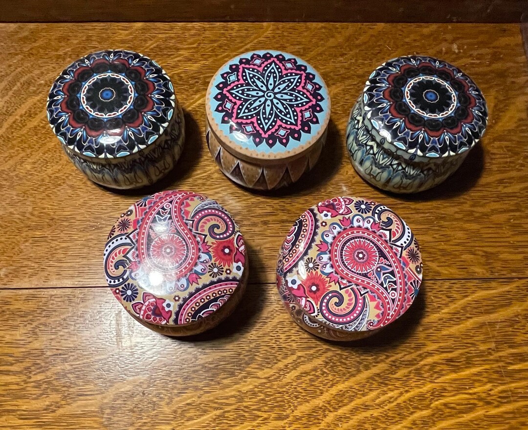 Mini Altar in Colorful Painted Tin | Portable Travel Altar Kit | Wiccan ...