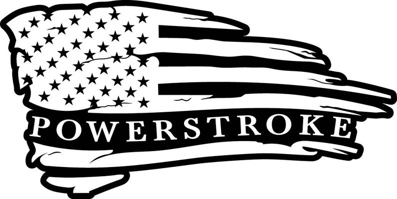 Powerstroke American Flag Png Svg Pdf Jpeg Cut Files - Etsy