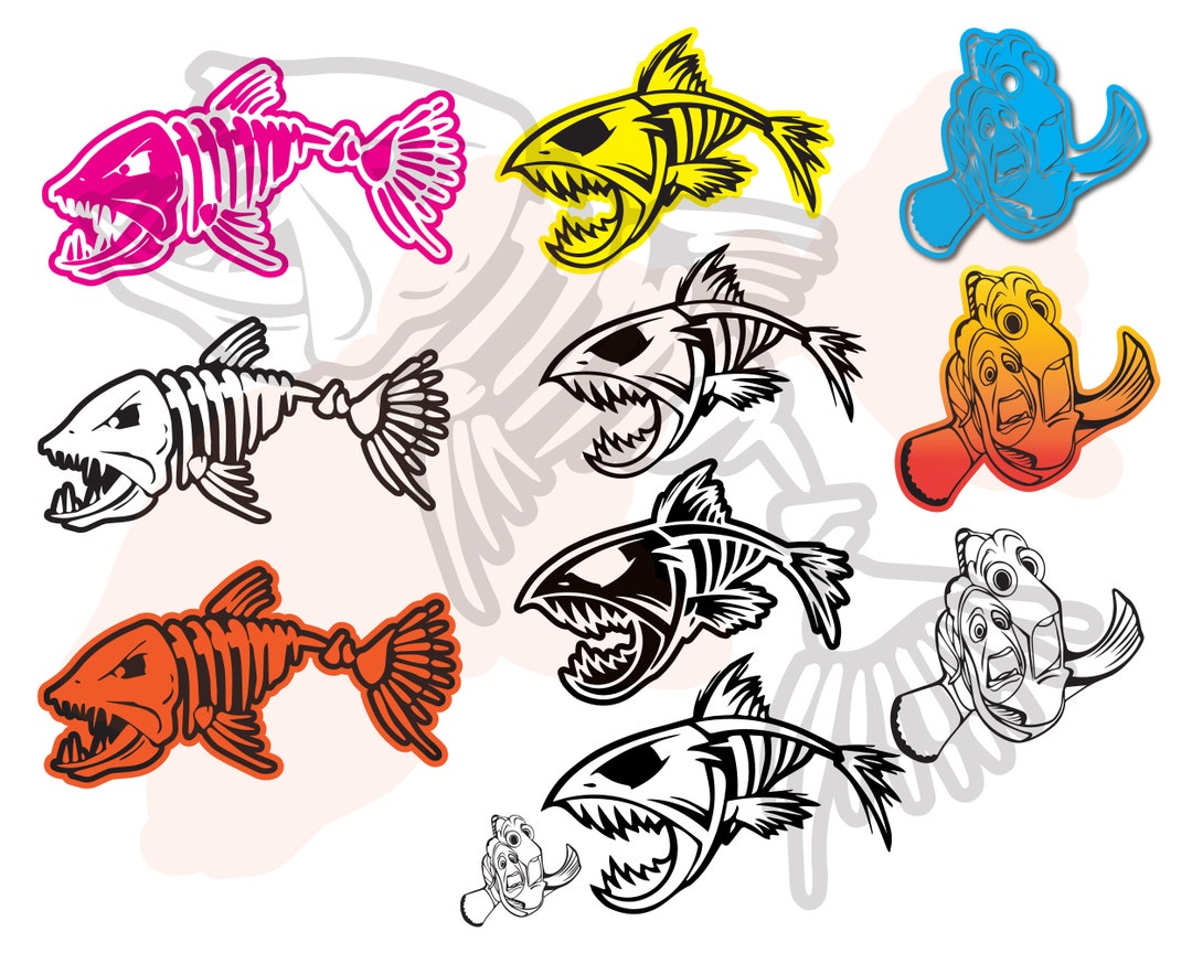 Fish Bones | Png | Svg | Pdf | Jpeg | Cut Files - Etsy