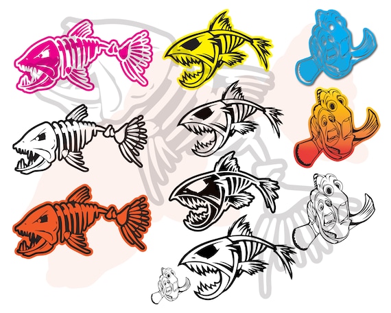 Fish Bones Png Svg Pdf Jpeg Cut Files - Etsy