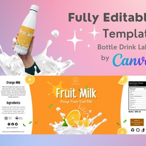 Drink Label Template, Sport Drink Label Template, Healthy Drink Label ...