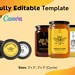 Portrait Editable Honey Label, DIY Label Template, DIY Label Sticker ...