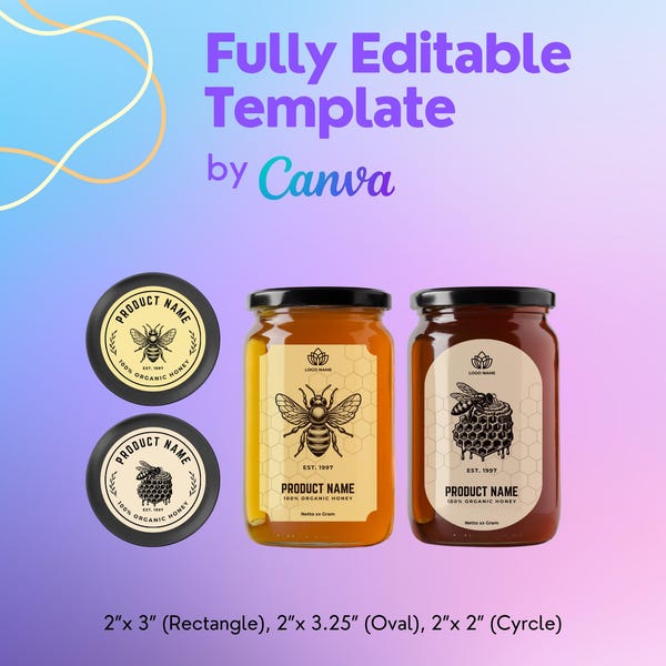 Honey Bee Labels - Etsy