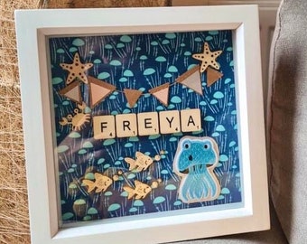 Personalised Art Best Friend Deep Photo Box Frame Gift Unique Keepsake ...