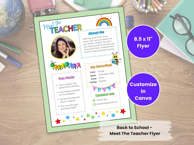 Editable Meet the Teacher Letter Template: Back to School, Canva ...
