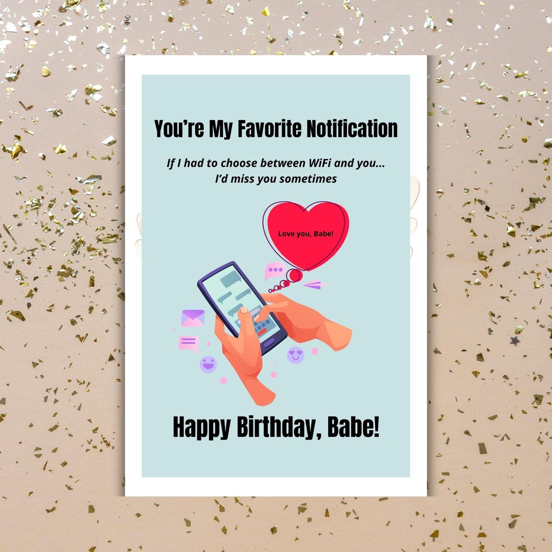 Adorable Notification Birthday Card for Him: Humorous and Heartfelt E ...