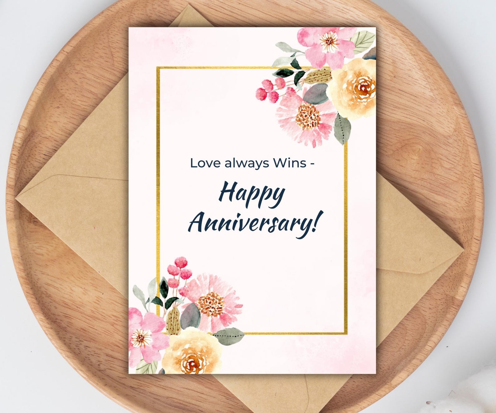 Happy Anniversary Card, Instant PDF Download, Printable and Digital - Etsy