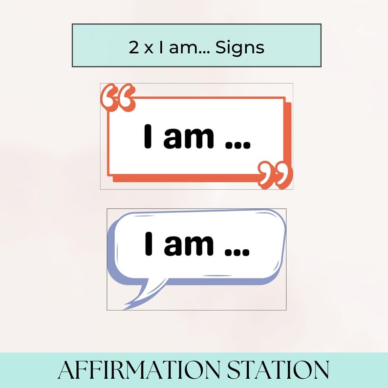 Printable Kids Affirmation Station, Positive Classroom Decor, Instant ...